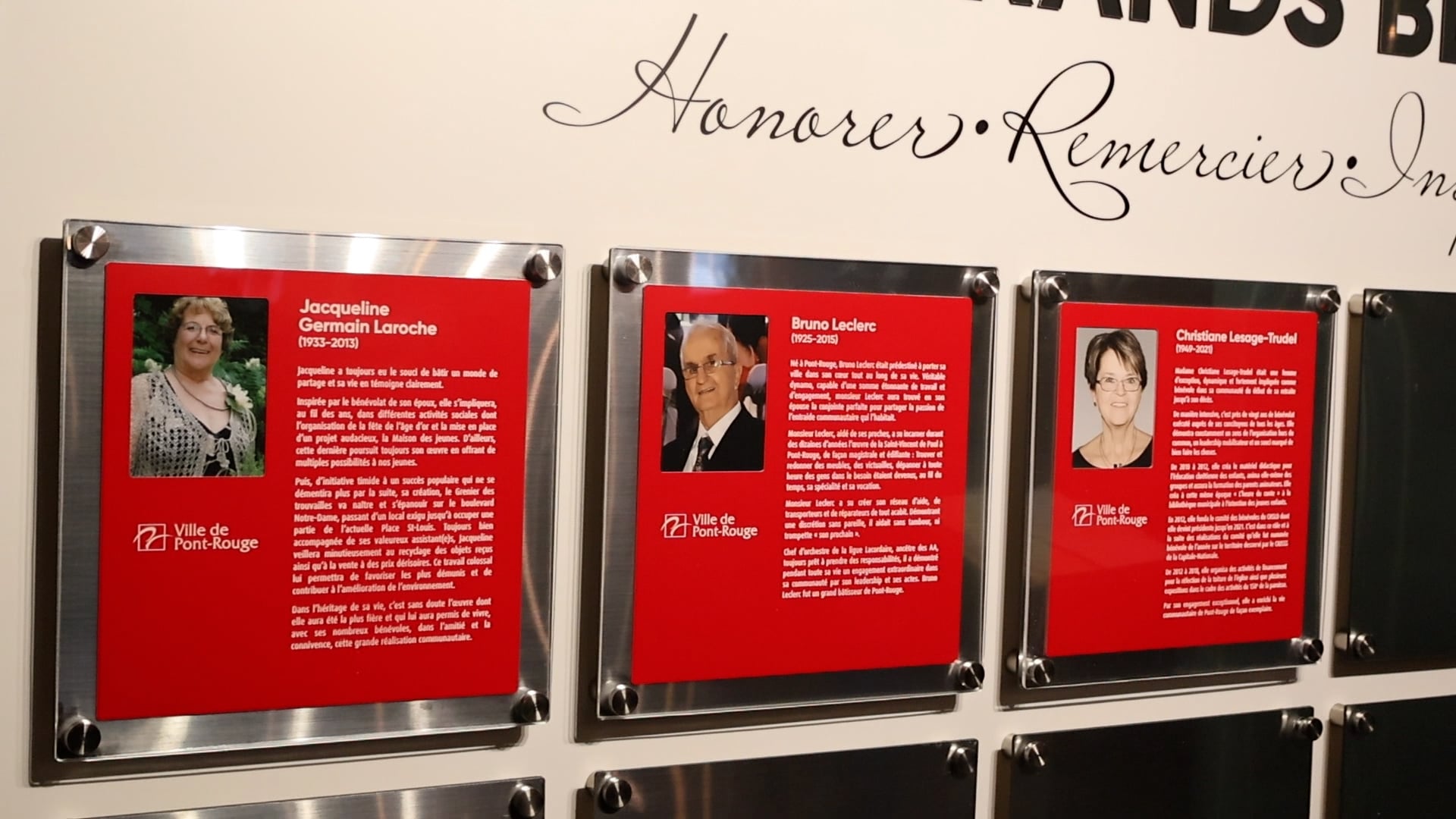 Un mur en hommage aux grands bénévoles - Ville de Pont-Rouge : Ville de ...
