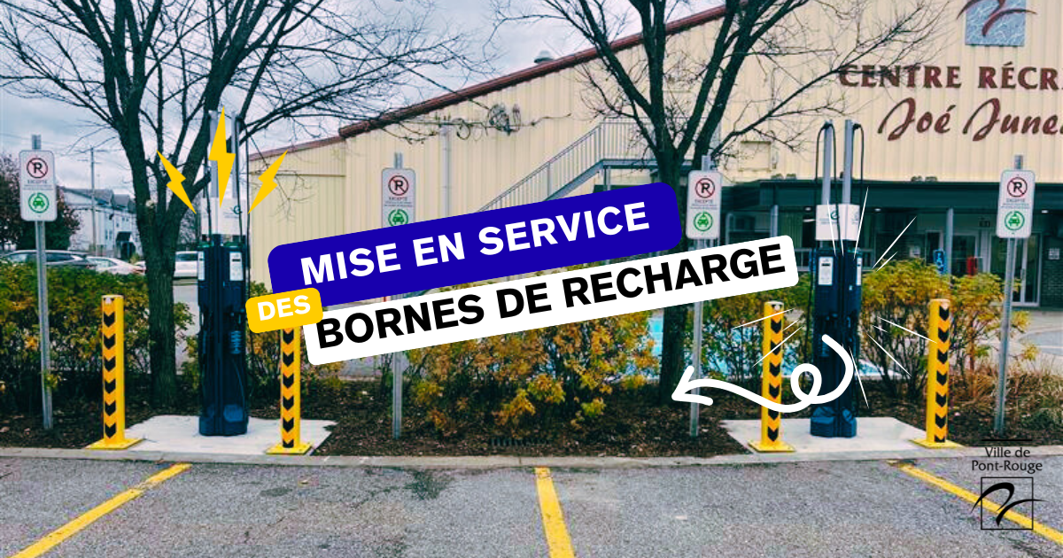 Mise en service de quatre bornes de recharge - Ville de Pont-Rouge : Ville de Pont-Rouge